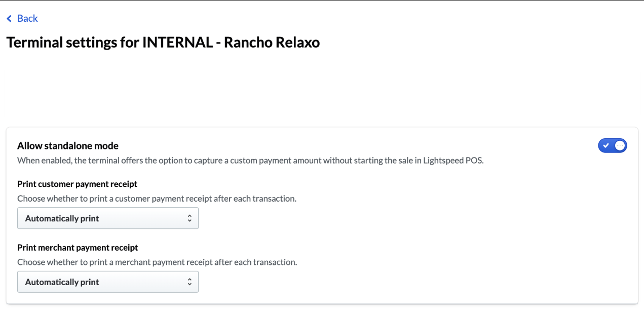 Processing standalone payments – Lightspeed Restaurant POS (O-Series)