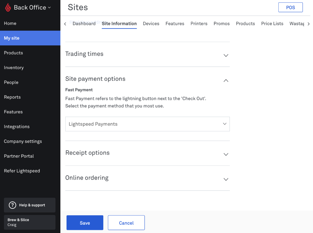 Setting up Lightspeed Payments – Lightspeed Restaurant POS (O-Series)