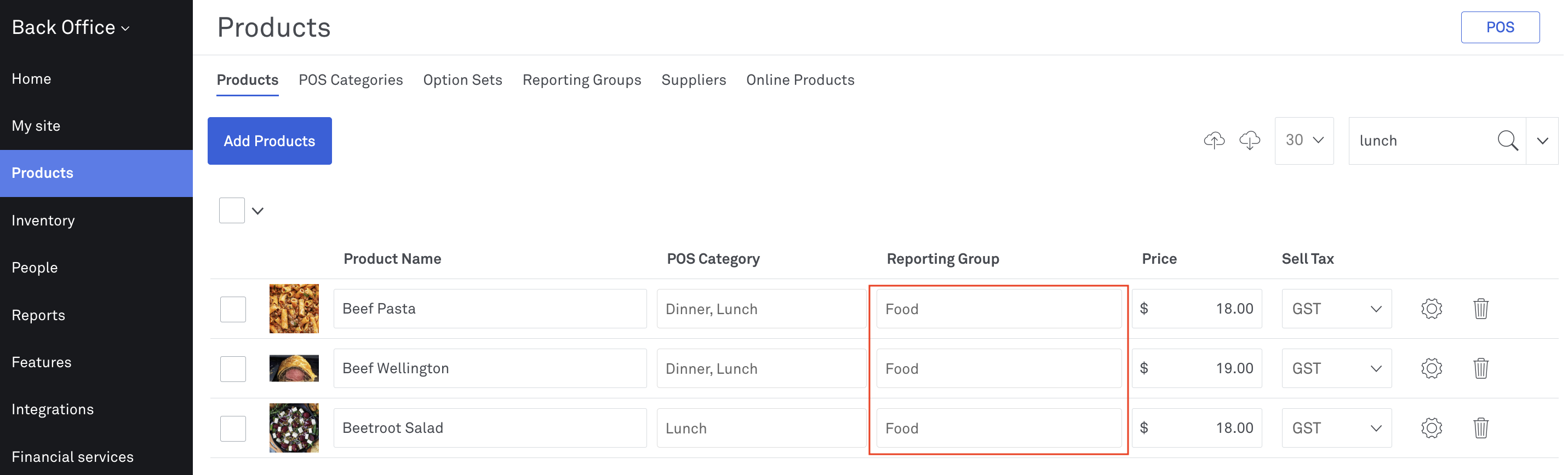 Setting up Reporting Groups – Lightspeed Restaurant POS (O-Series)