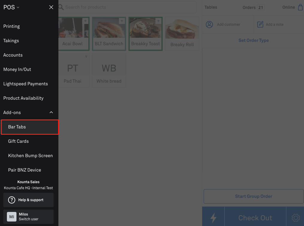 Setting up bar tabs with Lightspeed Payments – Lightspeed Restaurant ...