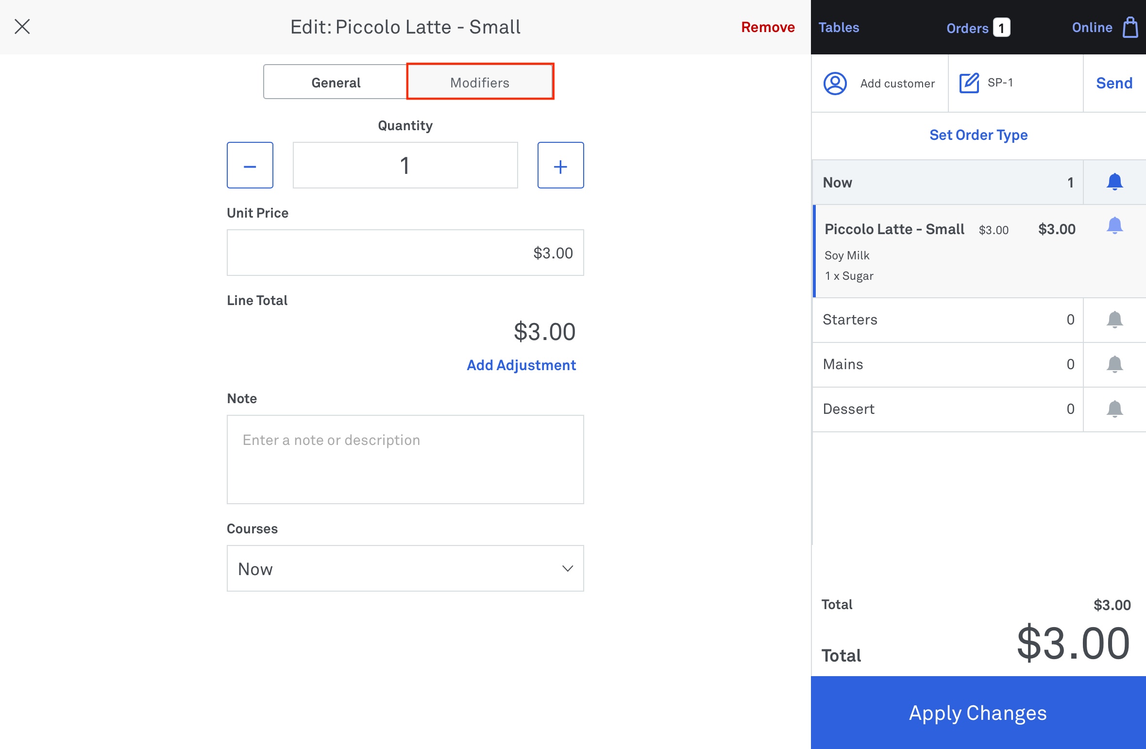 Creating and selling with product modifiers – Lightspeed Restaurant POS ...